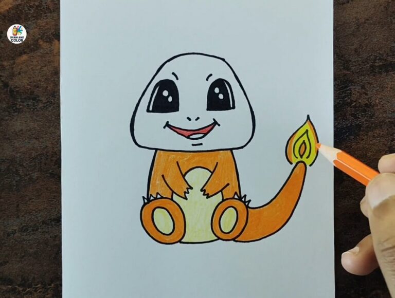 How To Draw Charmander from Pokémon - Draw And Colour