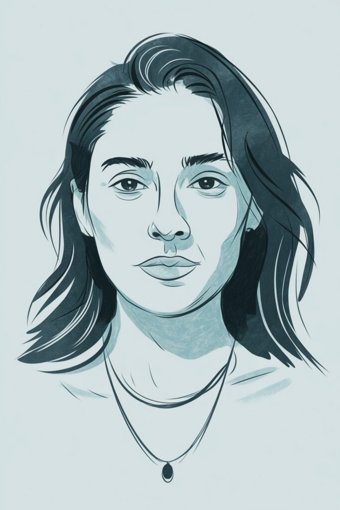 12 Minimal Line Portrait Sketch Ideas - Draw And Colour