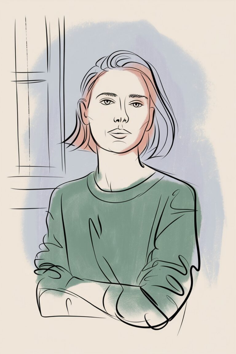 12 Minimal Line Portrait Sketch Ideas - Draw And Colour