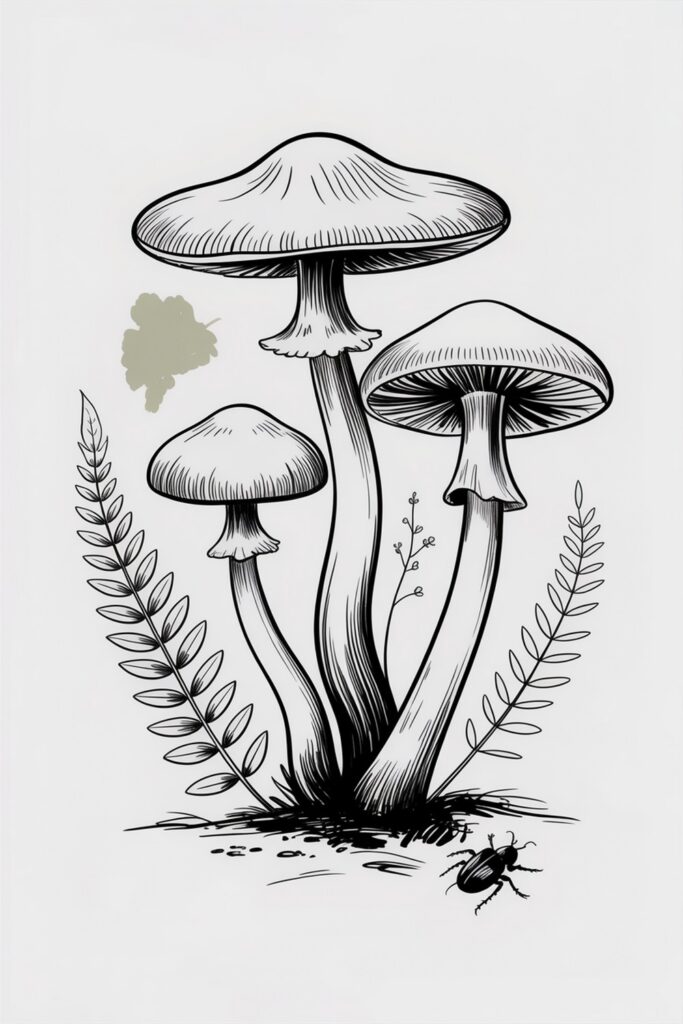10 Botanical Line Art Ideas - Draw And Colour