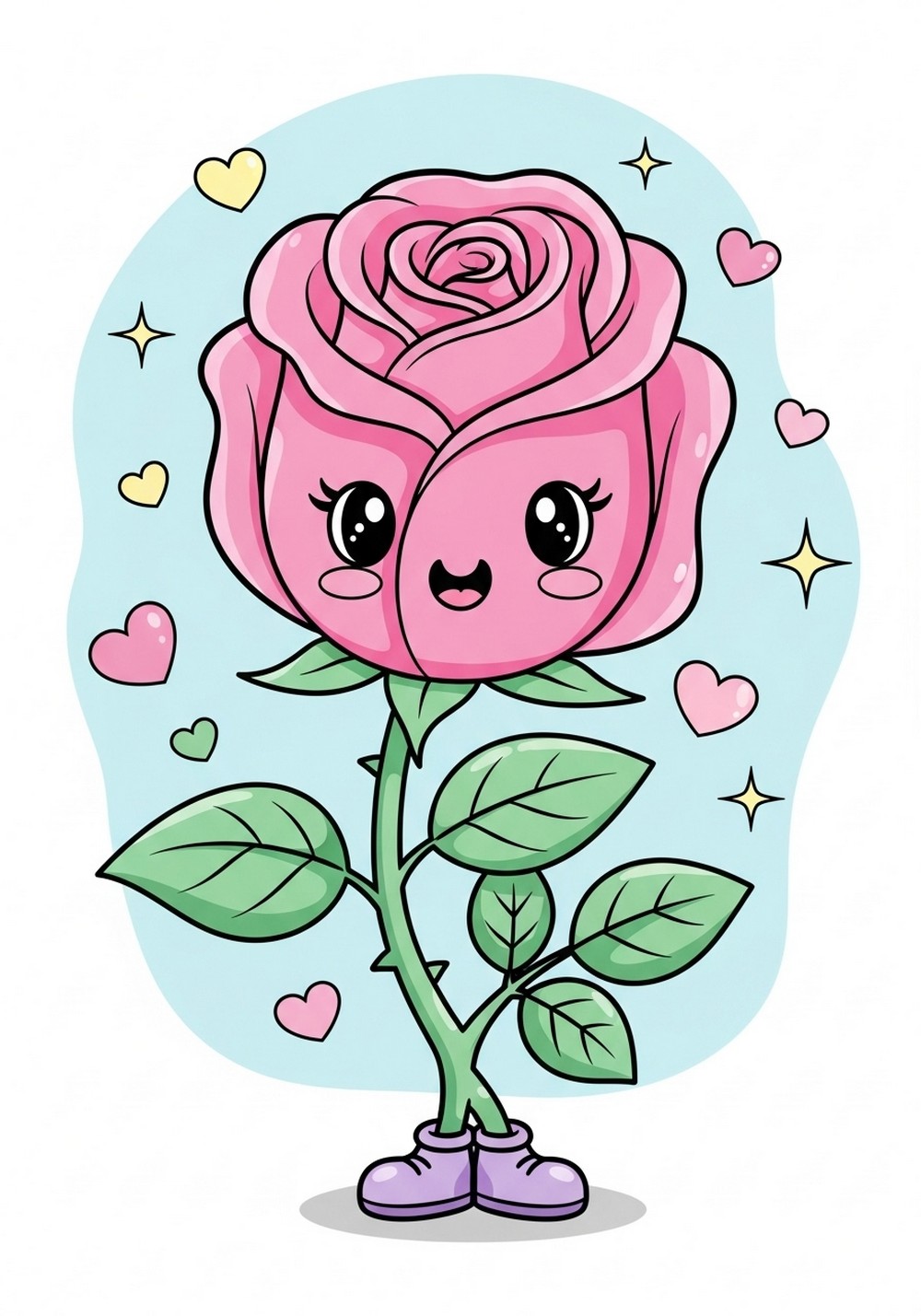 22 Easy Rose Coloring Drawing Ideas For Kids - Draw And Colour
